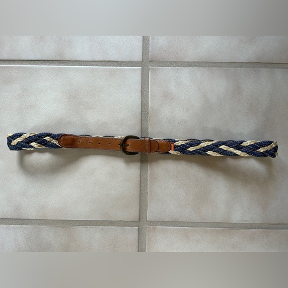 Levi's | Accessories | Levis Mens Blue And Cream Woven Belt 3234 | Poshmark